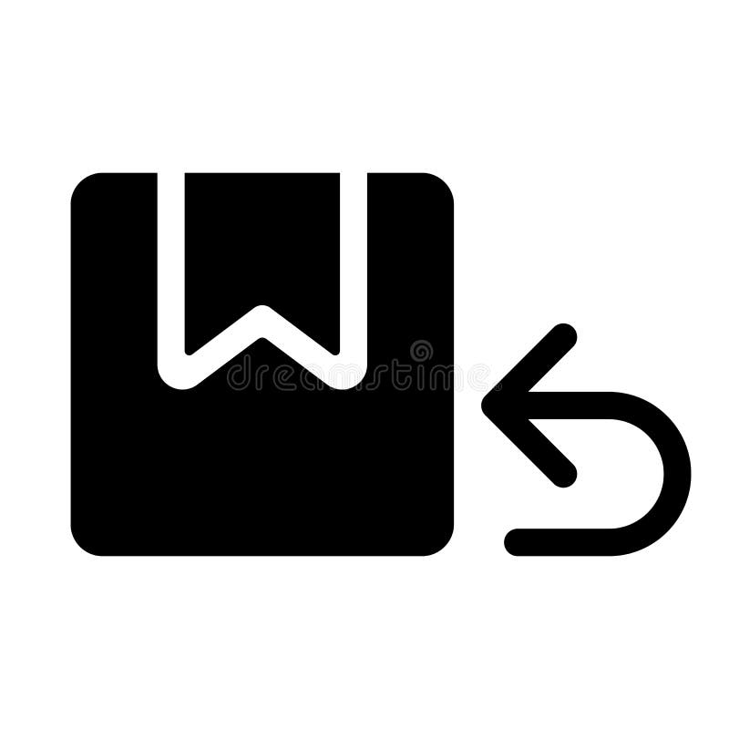 Return Parcel Black Glyph Ui Icon Stock Vector - Illustration of ...