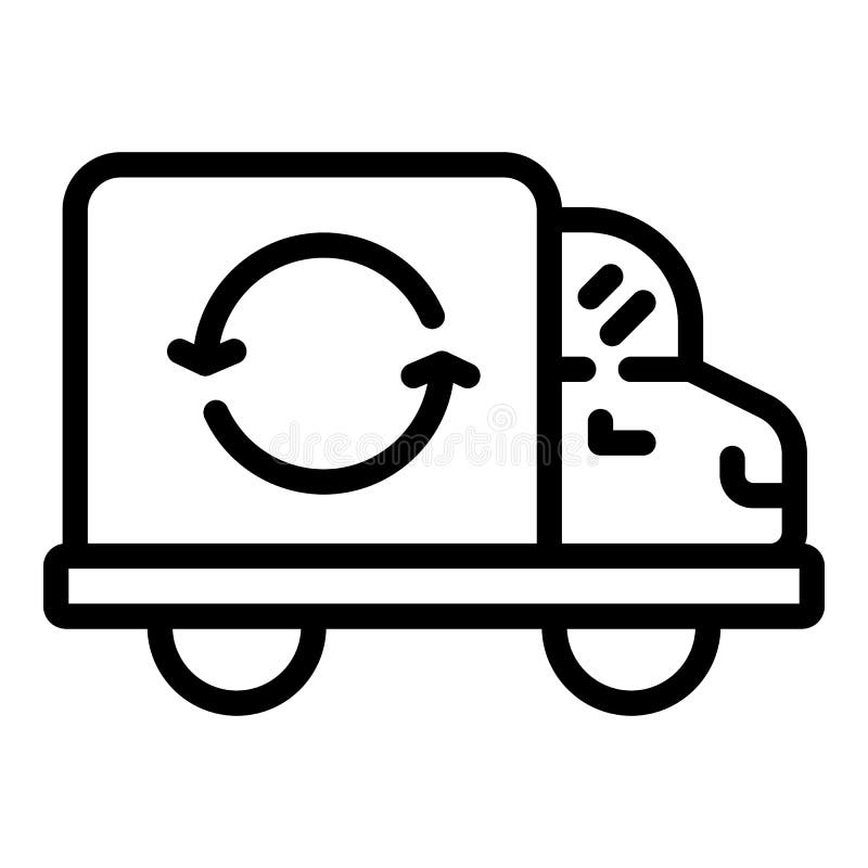 Return Parcel Car Icon, Outline Style Stock Vector - Illustration of ...