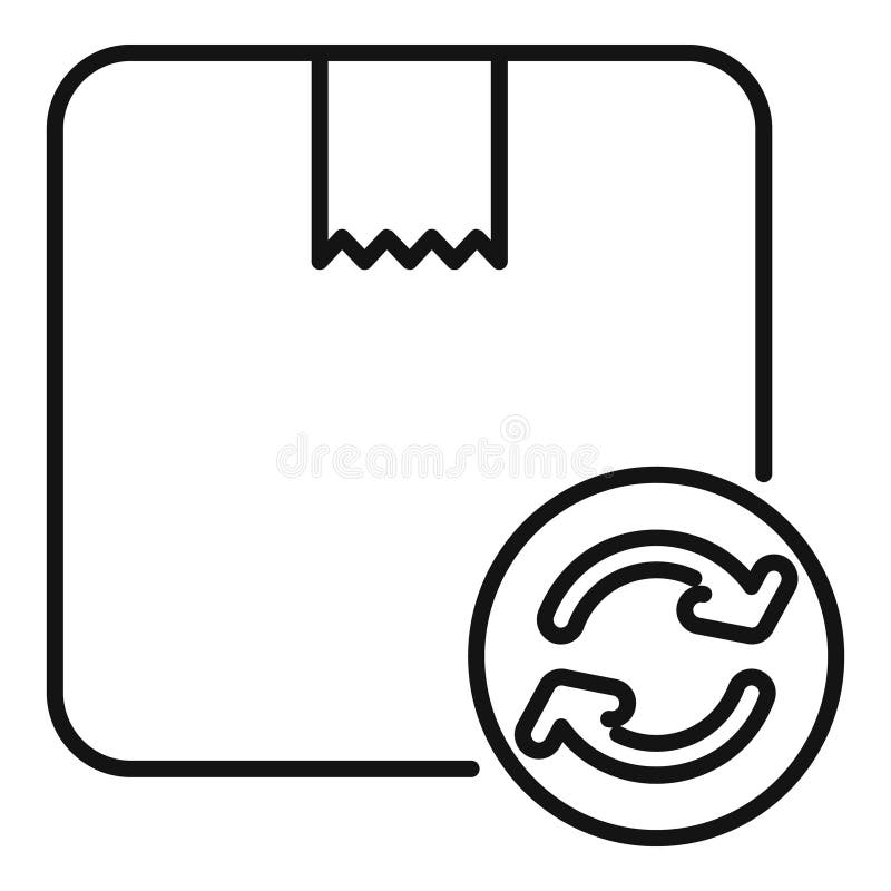 Return Parcel with Circle Arrows Sign Showing Refund or Product ...