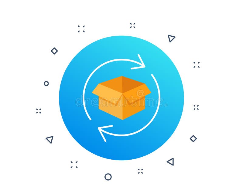 Return Parcel Icon. Exchange of Goods Sign. Package Tracking Symbol ...