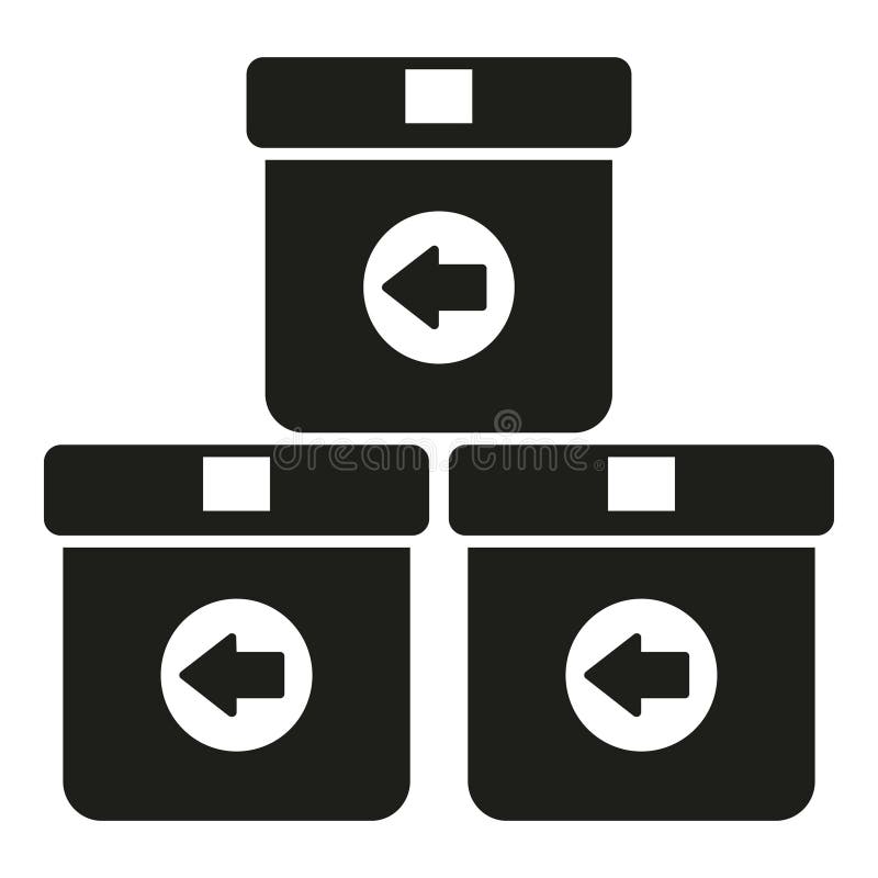 Return Parcel Stack Icon Simple Vector. Box Product Stock Vector ...