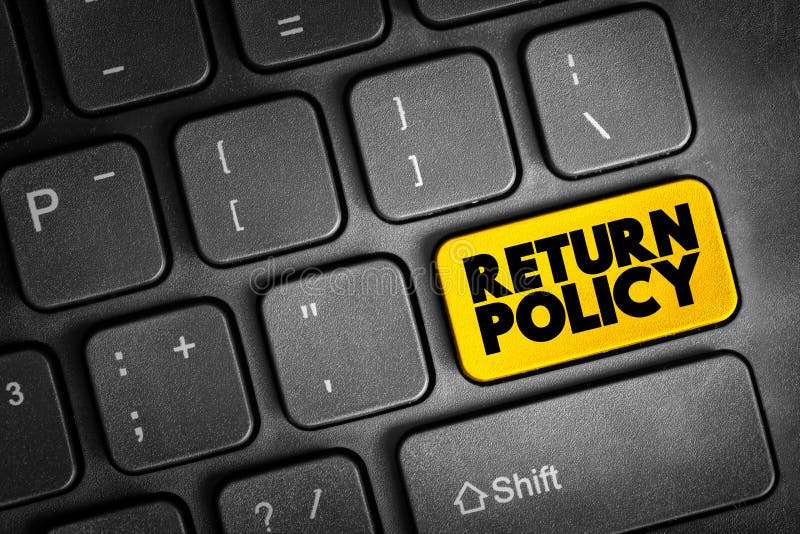 Return Policy Text Button on Keyboard, Concept Background Stock Image ...