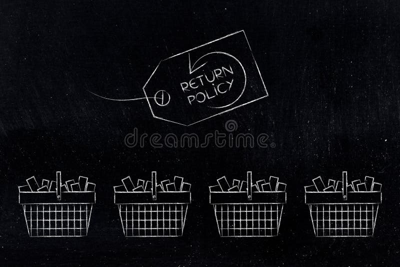 Return Policy and Unsuccessful Products, Return Label with Arrow and ...