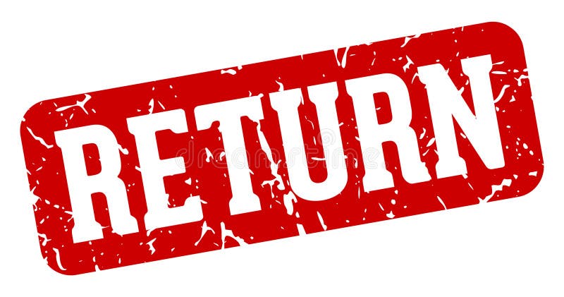 Return Rectangular Sign. Return Stamp Stock Vector - Illustration of ...