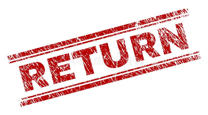 Grunge Textured RETURN Stamp Seal Stock Vector - Illustration of ...