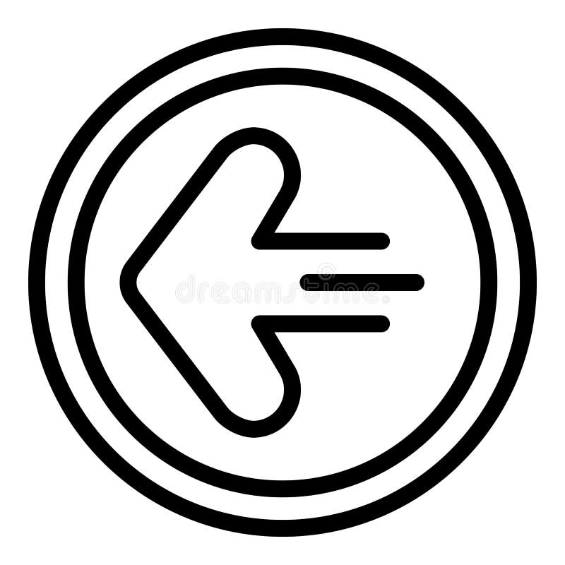 Return Service Icon, Outline Style Stock Vector - Illustration of ...