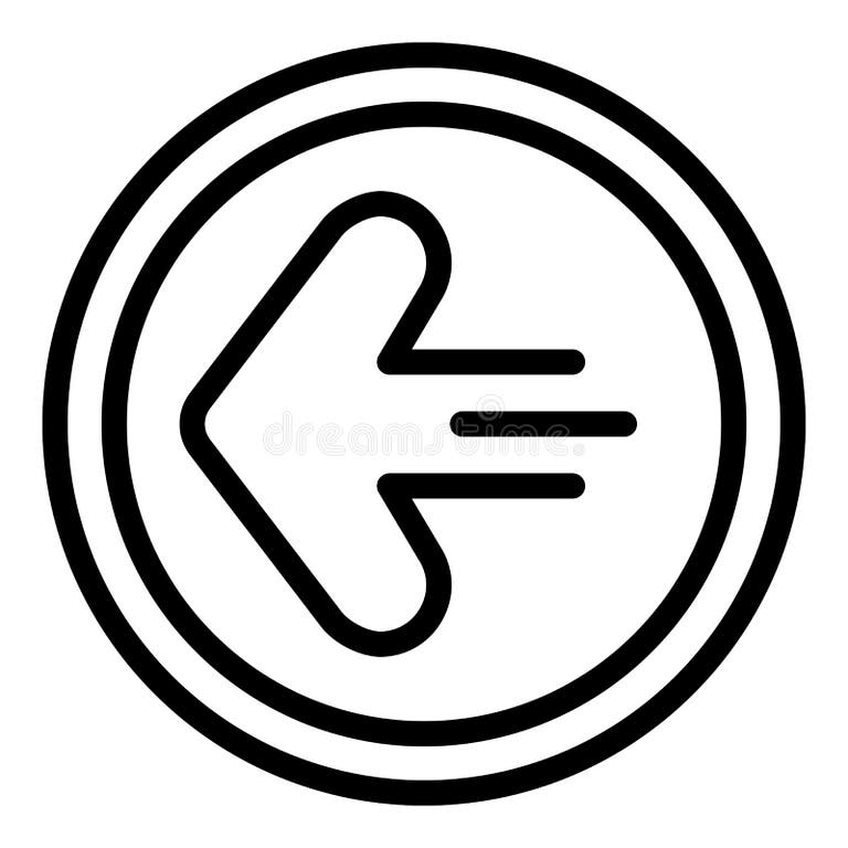 Return Service Icon, Outline Style Stock Vector - Illustration of ...