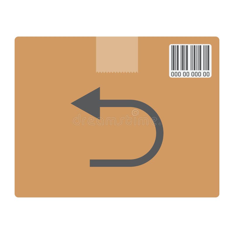 Return Shipping Thin Line Icon, Logistic and Delivery, Package Box ...