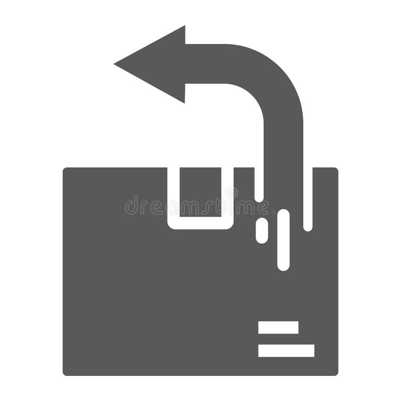 Return Shipping Line Icon, Logistic and Delivery, Package Box Return ...