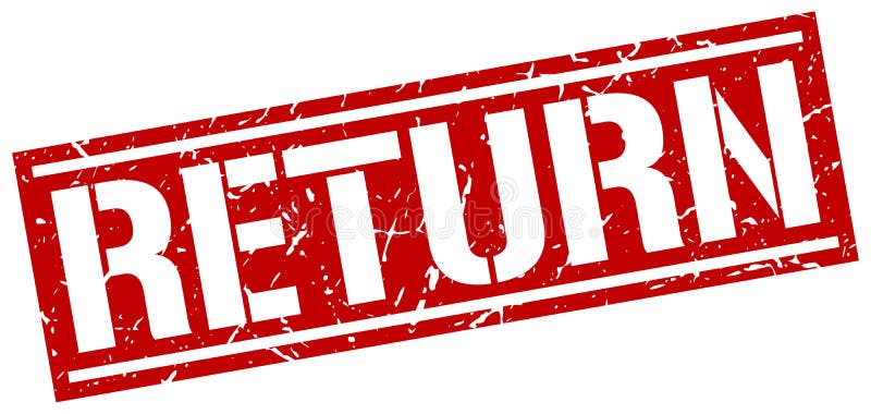 Return square grunge stamp stock vector. Illustration of white - 87873870