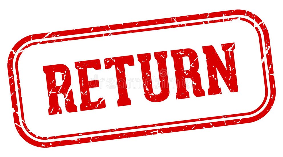 Return Stamp. Return Rectangular Stamp on White Background Stock Vector ...