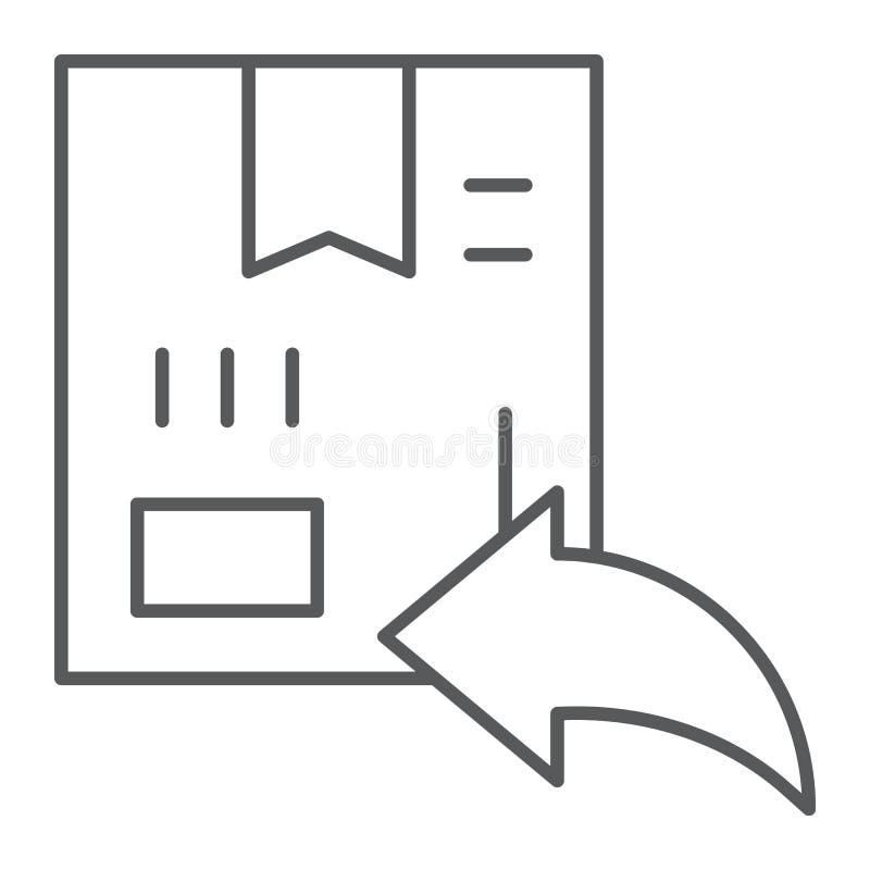Return Shipping Line Icon, Logistic And Delivery, Package Box Return ...