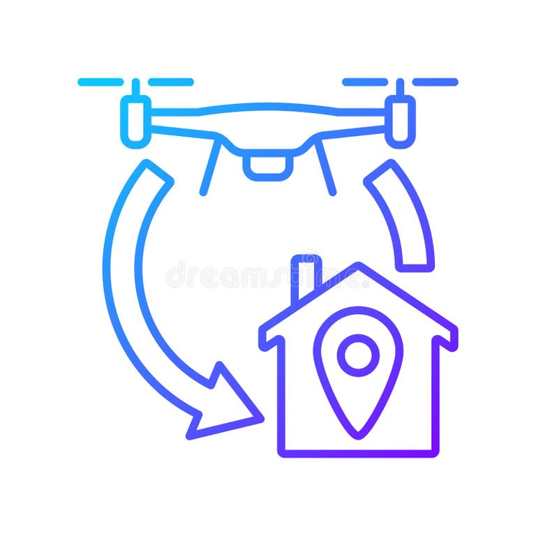 Return To Home Function Gradient Linear Vector Manual Label Icon Stock ...