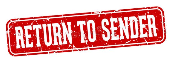 Return To Sender Rectangular Sign. Return To Sender Stamp Stock Vector ...