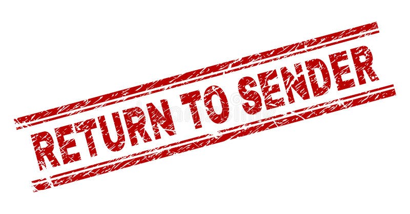 Scratched Textured RETURN TO SENDER Stamp Seal Stock Vector ...