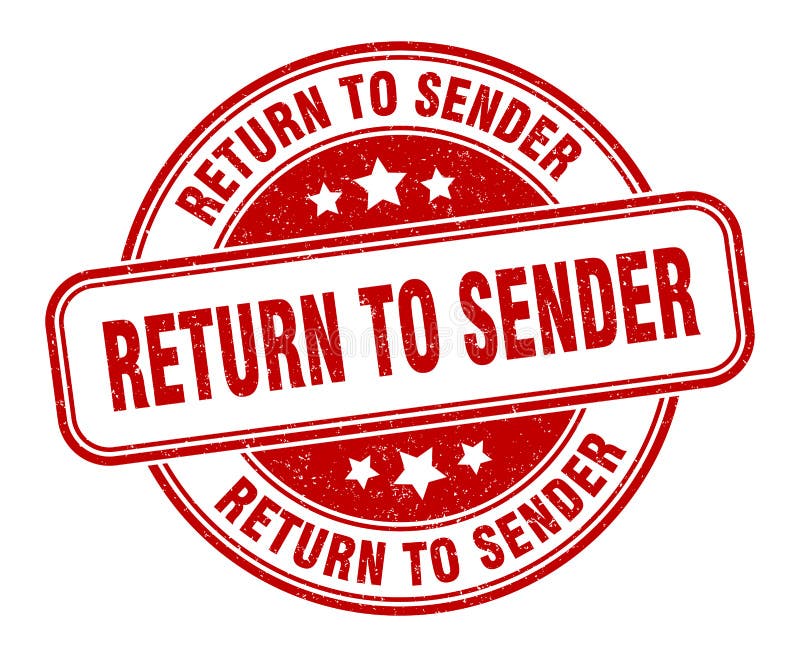 Return To Sender Stamp. Return To Sender Round Grunge Sign Stock Vector ...