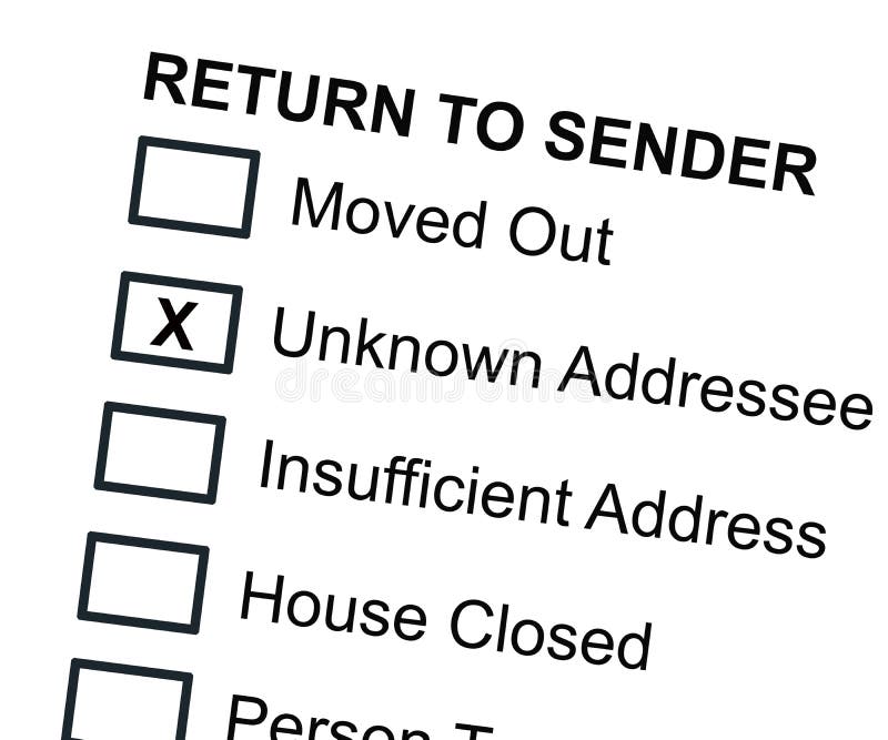 Return To Sender Concept about Mail Delivery Stock Photo - Image of ...