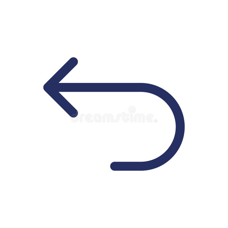 Return White Black Glyph Ui Icon Stock Vector - Illustration of phone ...