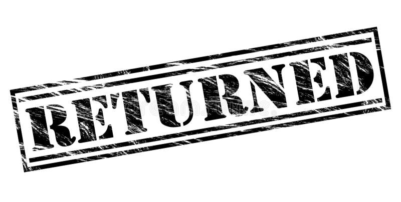 Returned rubber stamp stock vector. Illustration of isolated - 87577455