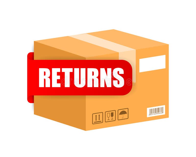 Returns Box, Great Design for Any Purposes. Vector Concept Stock Vector ...