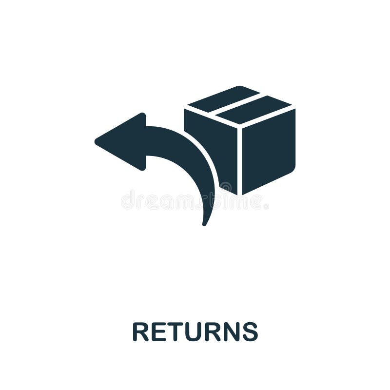 Easy Returns Icon. Monochrome Simple Line Retail Icon for Templates ...