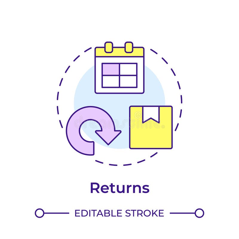 Returns Multi Color Concept Icon Stock Vector - Illustration of ...