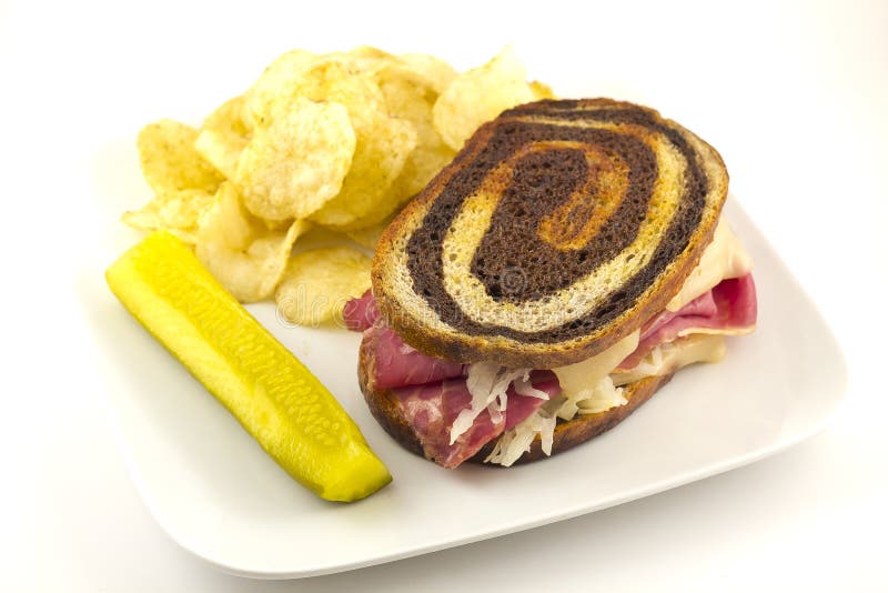 Reuben Chips Pickle stock image. Image of bread, beef - 50577195