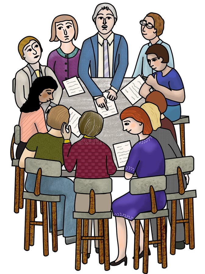 Reunión importante stock de ilustración. Ilustración de reuniones ...