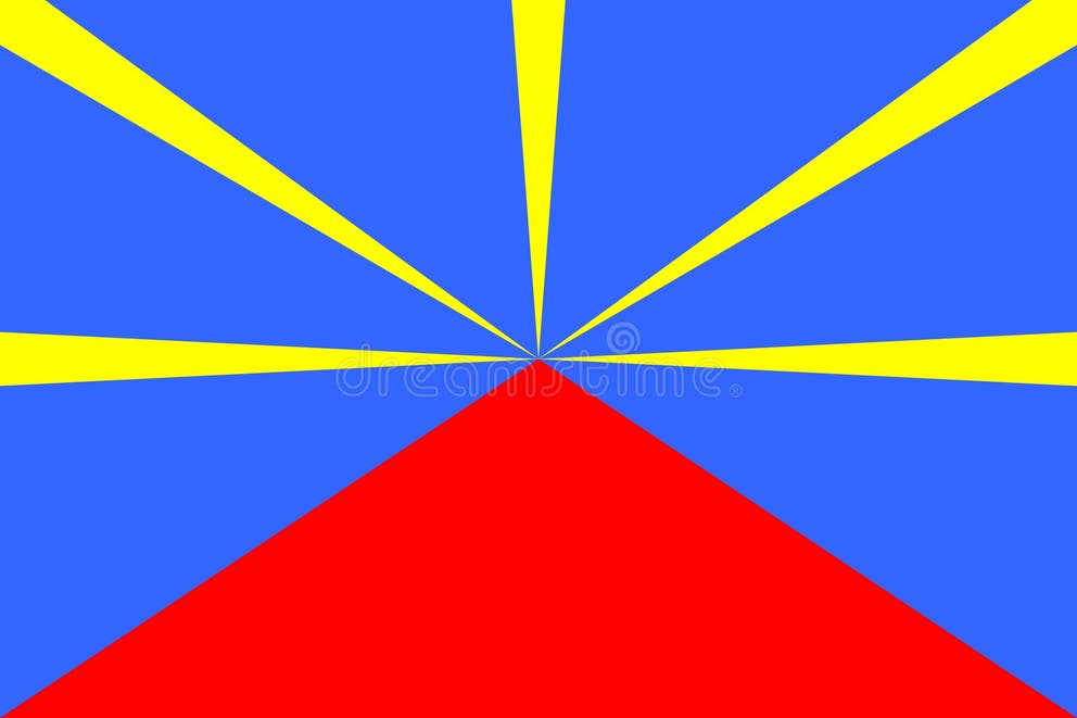 Flag of Reunion. Reunion Flag Official Colors and Proportion Digital ...