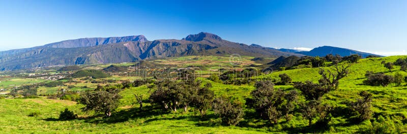 Reunion Island landscape stock image. Image of cafres - 19709241