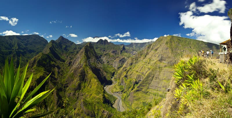 Aerial View of Reunion Island Stock Image - Image of panoramic, water ...