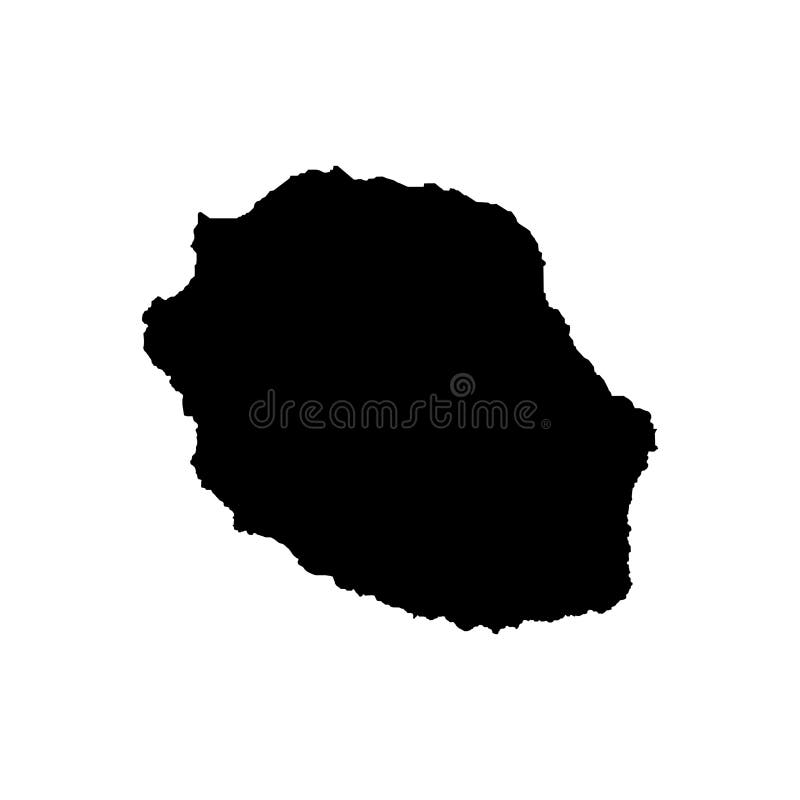 Reunion Map Icon stock vector. Illustration of silhouette - 353835737