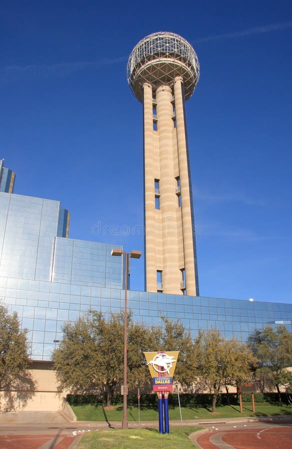 Reunion Tower in Dallas stock photo. Image of blue, modern - 23629414