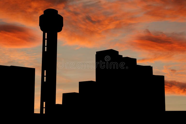 Reunion Tower Dallas Sunset Stock Illustrations – 28 Reunion Tower ...