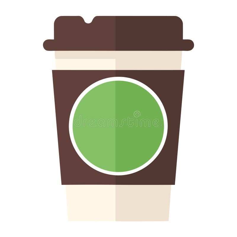 Reusable coffee cup badge stock vector. Illustration of sustainable ...