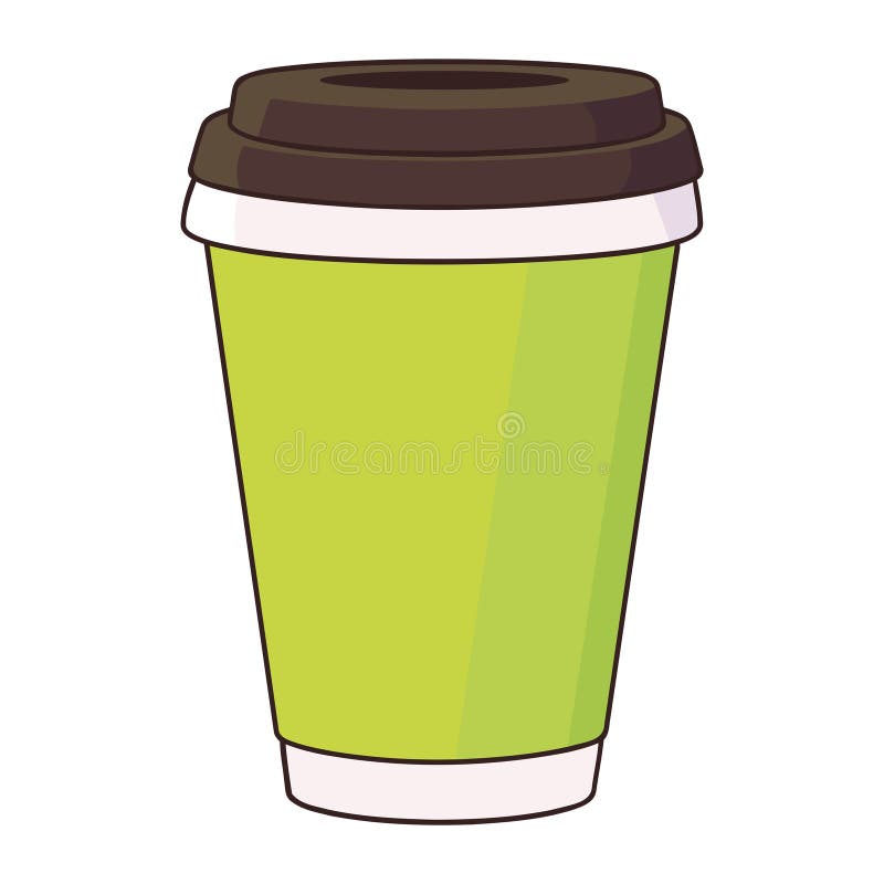 Reusable Coffee Cup Green Design Stock Vector - Illustration of green ...