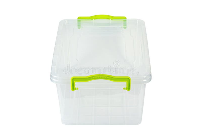 Reusable Empty Plastic Food Storage Container Isolated on White ...