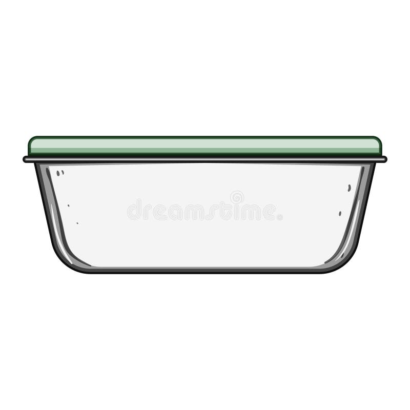 Reusable Glass Food Storage Container Cartoon Vector Illustration Stock ...