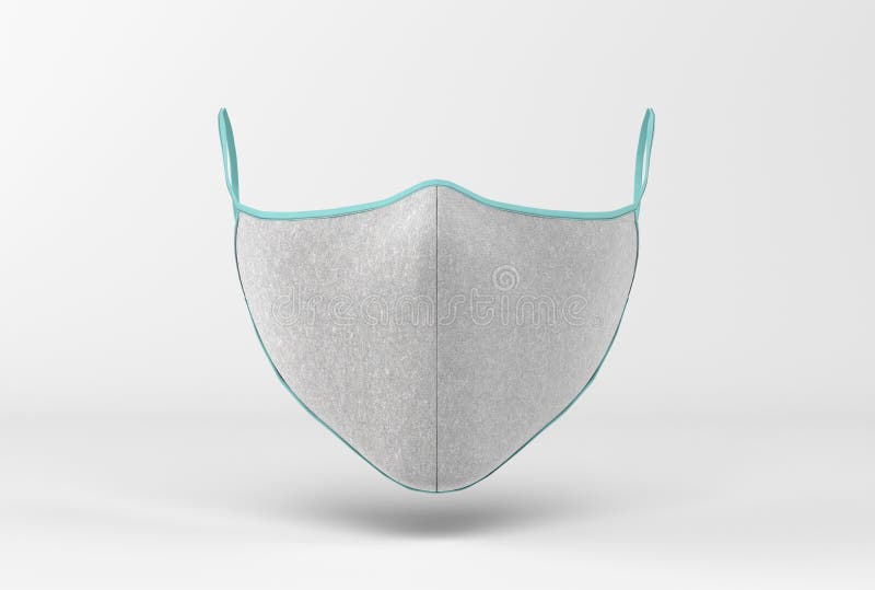 Reusable Grey Masks 3d Render Image on Grey Gradient Stock Illustration ...