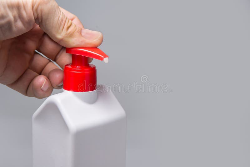 Reusable Hand Cream Dispenser on a White Stock Image - Image of ...