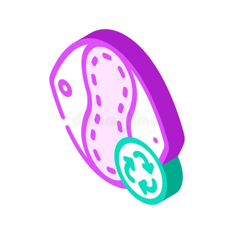 Reusable Pad Zero Waste Isometric Icon Vector Illustration Stock Vector ...