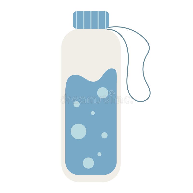 Reusable Plastic Water Bottle. Vector Stock Illustration - Illustration ...