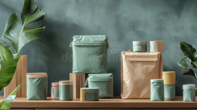 Reusable Products with Sustainable Low-impact Packaging Focus Stock ...