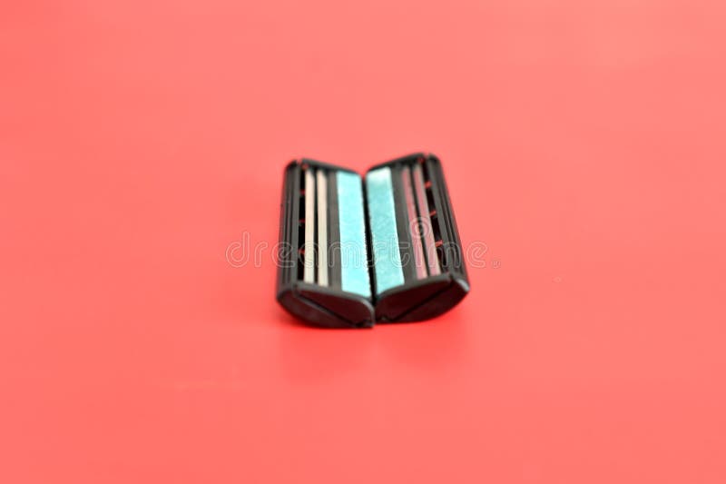 Reusable, Removable Shaving Blade Blocks Lie on the Table. Stock Image ...