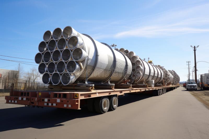 Reusable Rocket Parts Being Transported for Assembly Stock Image ...