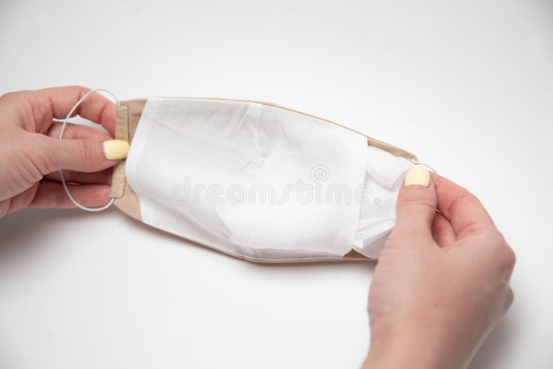 Reusable Tissue Mask for the Virus Covid 19 Stock Image - Image of ...