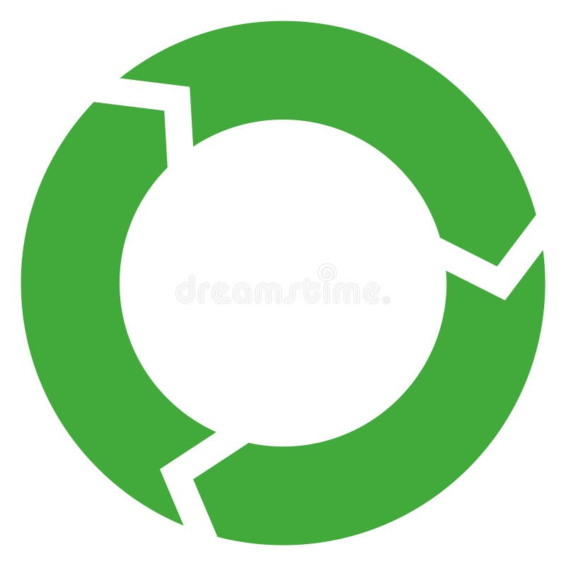 Reuse Material Cycle. Green Arrow Circle Icon Stock Illustration ...