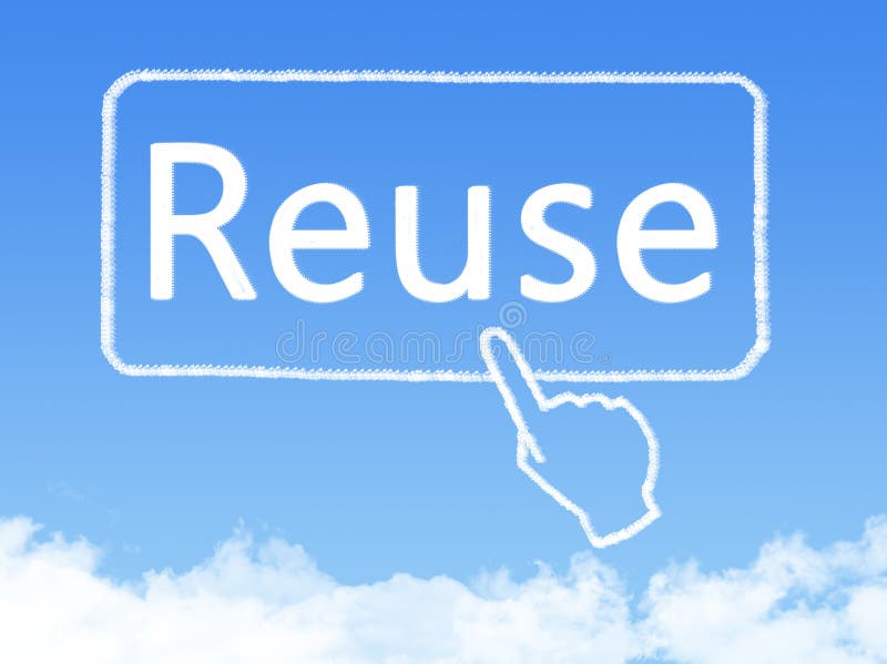 Reuse message cloud shape stock illustration. Illustration of ...