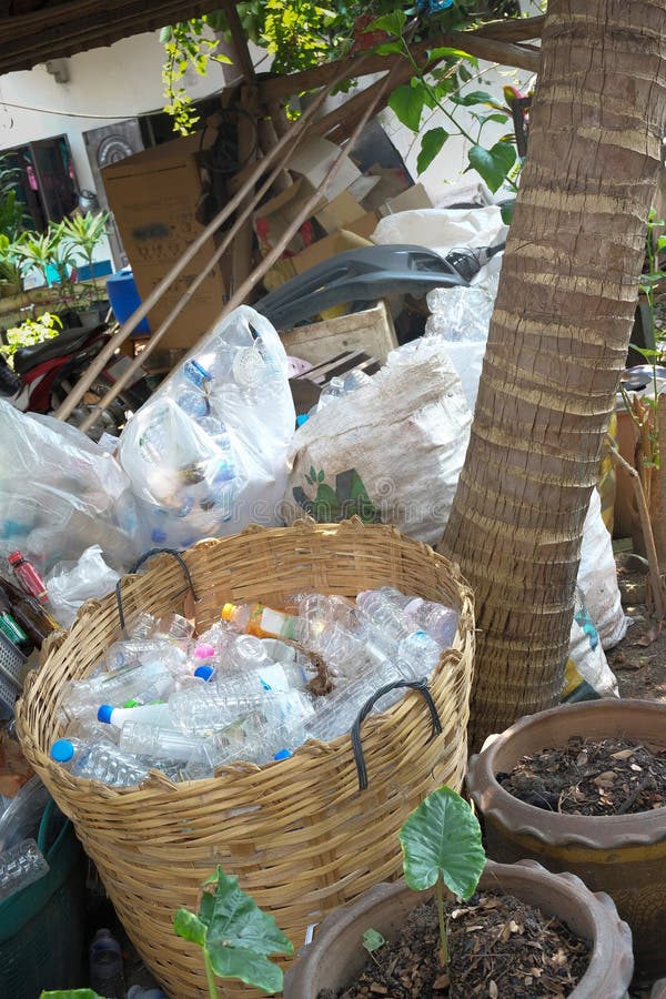 Reuse or Recycling Bottle in Garbage, Environment Stock Image - Image ...