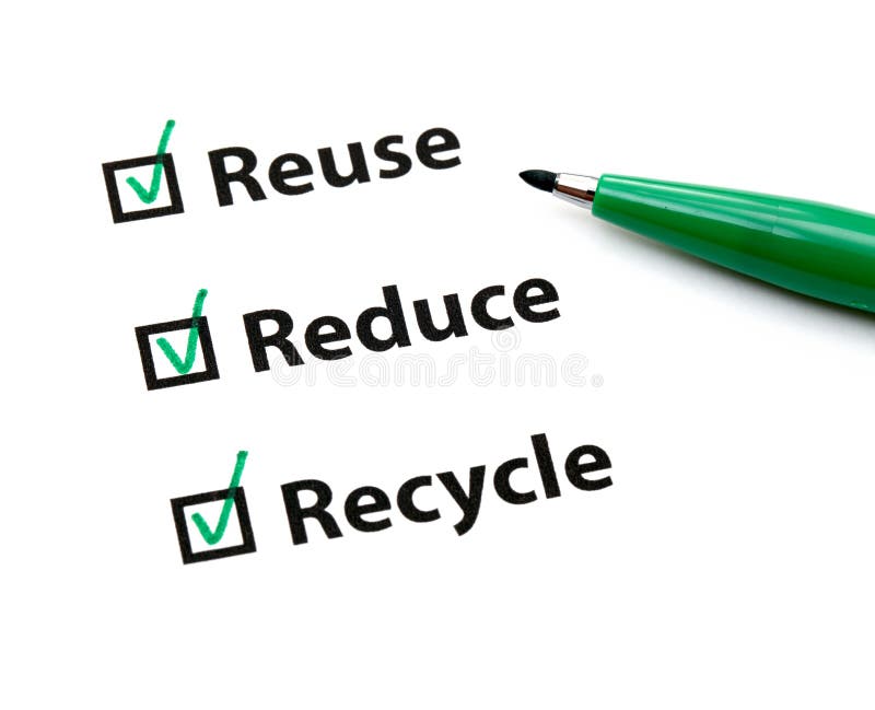 Reduce, Reuse and Recycle Note Stock Image - Image of grained, waste ...